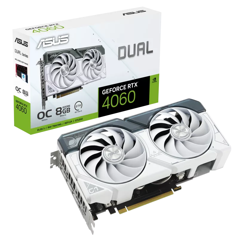 ASUS Dual RTX 4060 White OC Edition 8GB Graphics Card