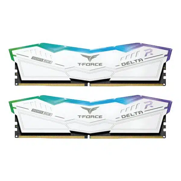 TeamGroup T-Force Delta RGB 32GB (16GBx2) DDR5 6000MHz (White) DDR5 RAM ...