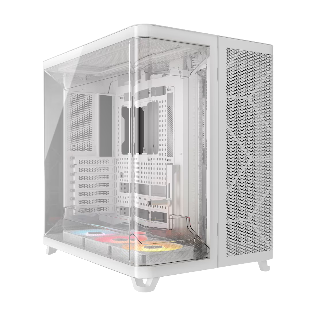 Corsair AIR 5400 RS-R ARGB Triple Chamber Mid-Tower PC Case - White
